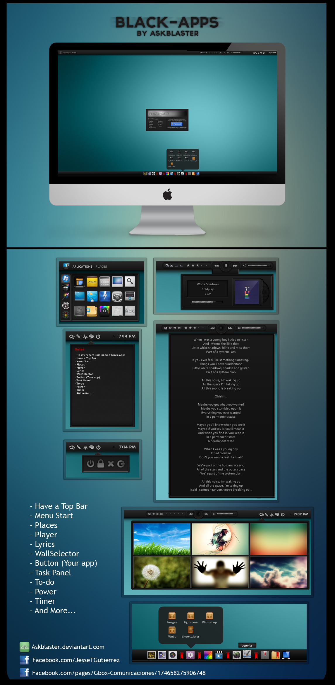 30款精美Rainmeter皮肤打包下载 - 雨滴皮肤 - 漫锋网