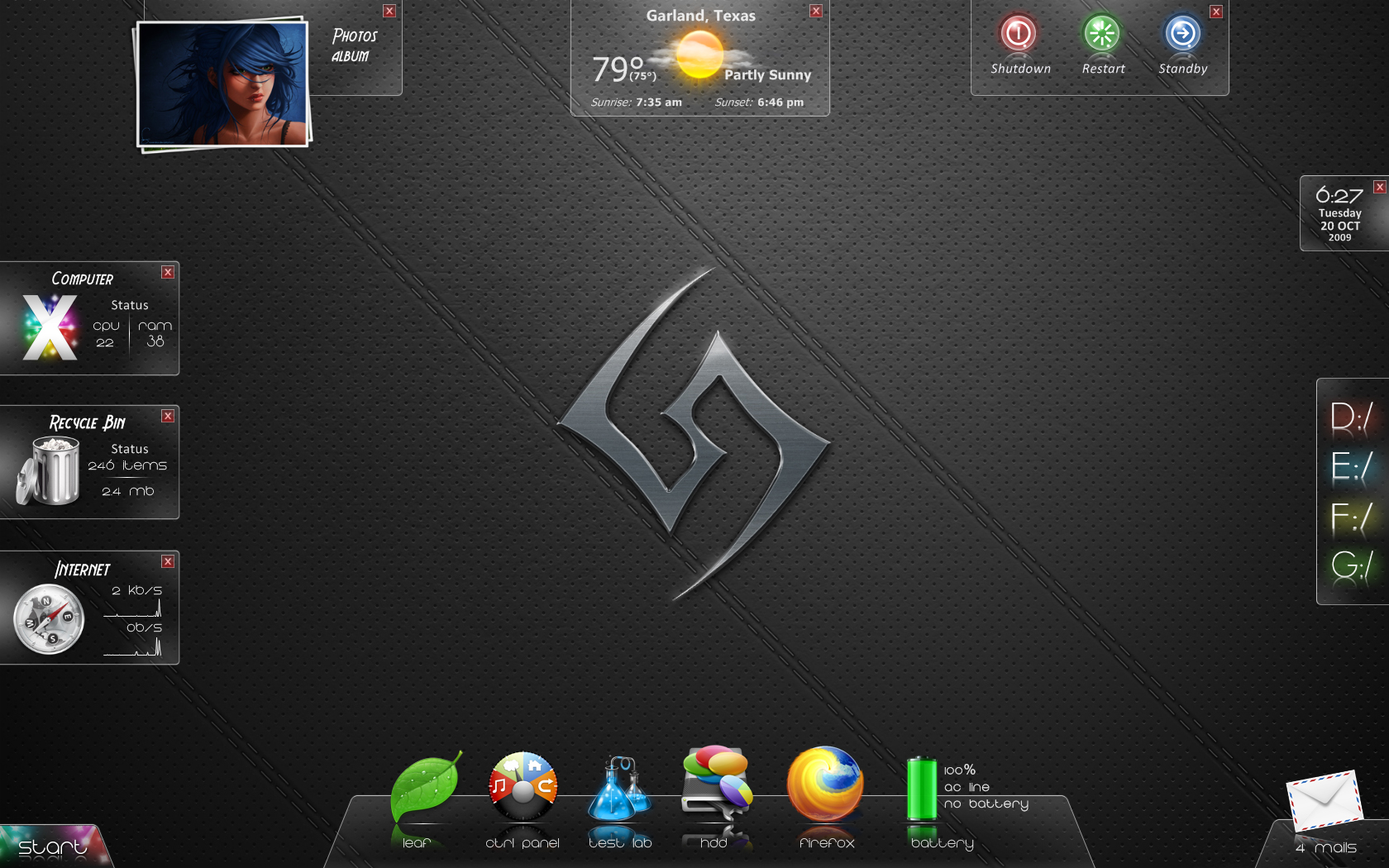 30款精美Rainmeter皮肤打包下载 - 雨滴皮肤 - 漫锋网