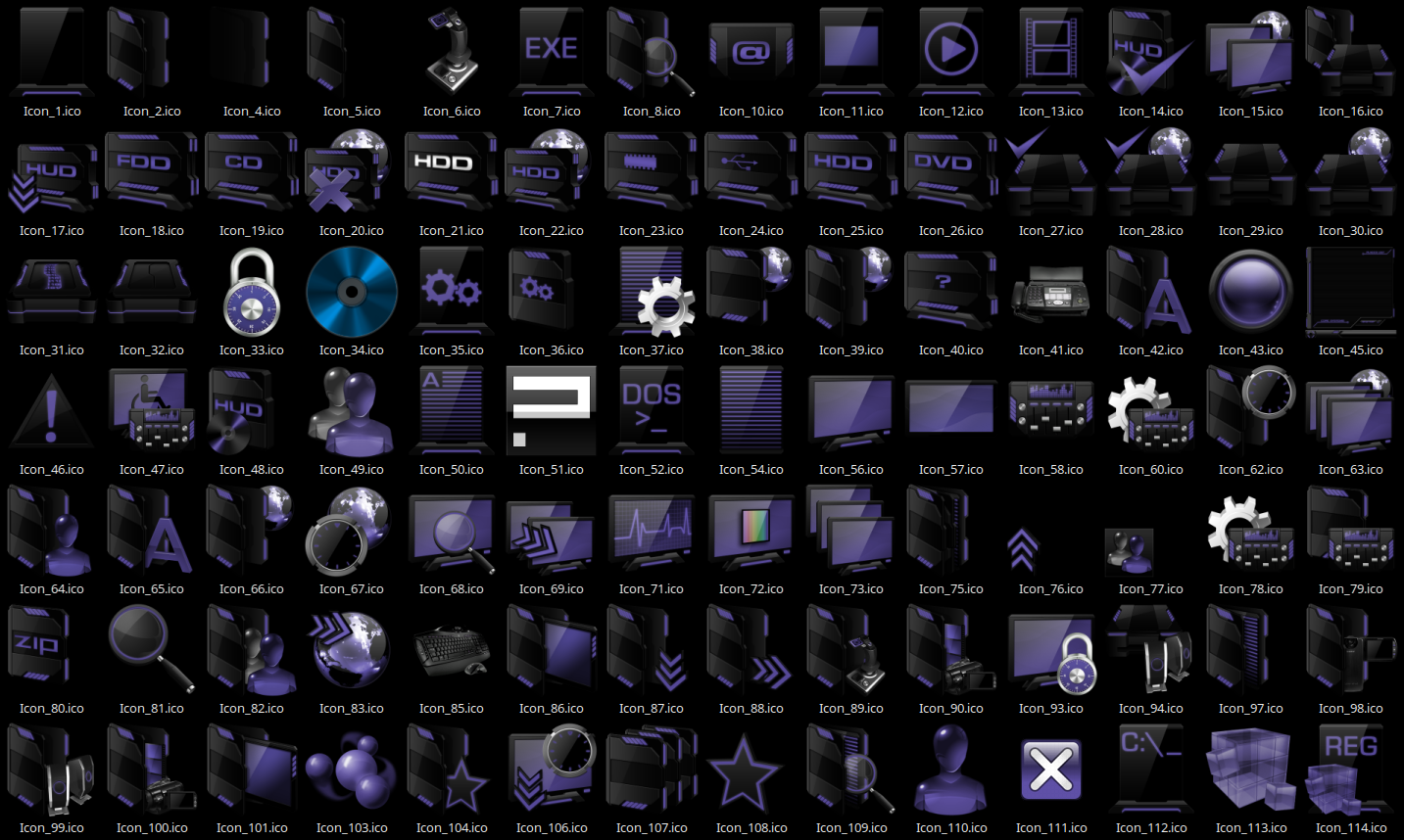 HUD Machine Purple - 图标指针 - 致美化
