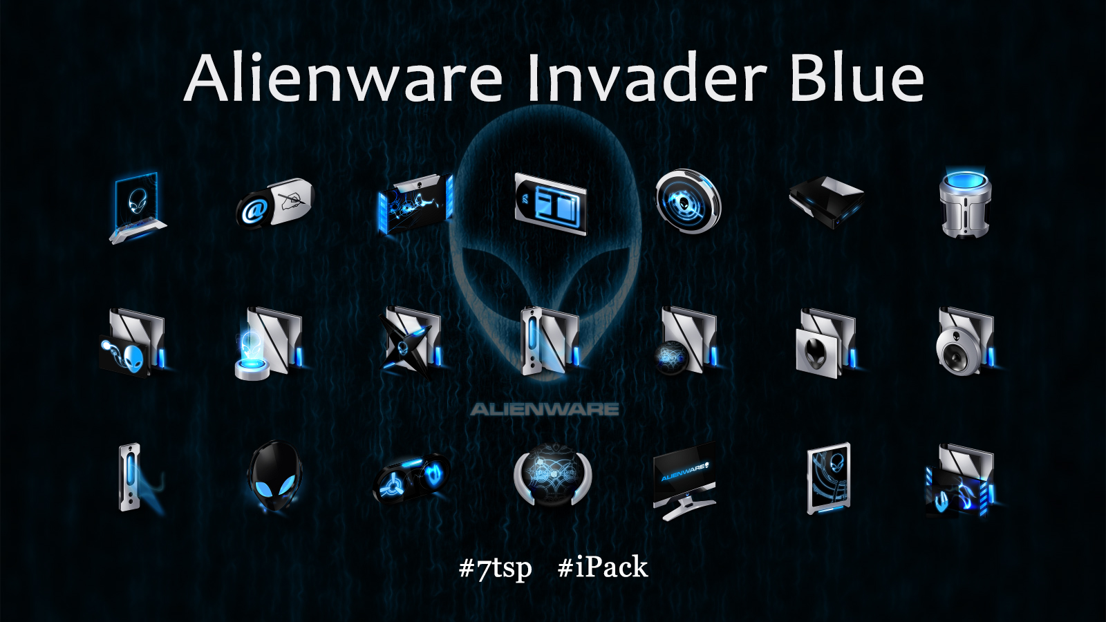 Alienware Invader Blue - 图标指针 - 致美化
