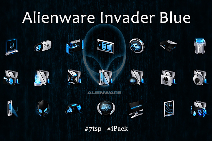 Alienware Invader Blue - 图标指针 - 致美化