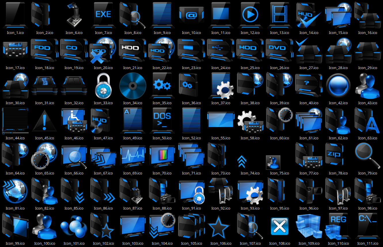 HUD Machine Blue - 图标指针 - 致美化