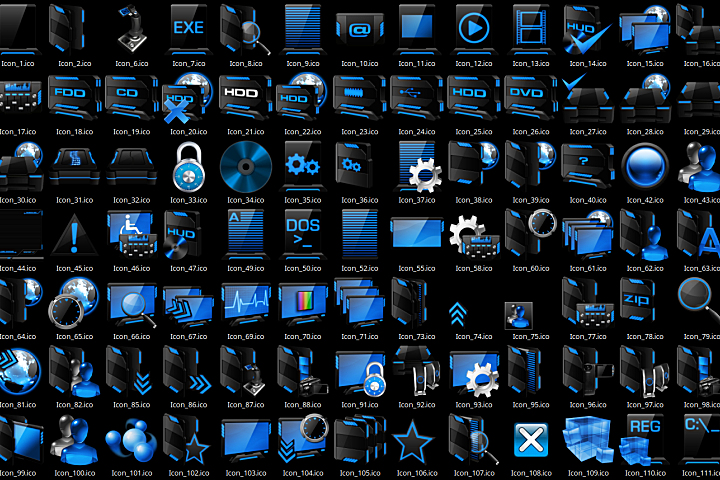 HUD Machine Blue - 图标指针 - 致美化