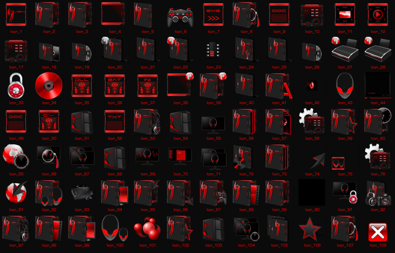 Alien Isolation Red iPack - 图标指针 - 致美化