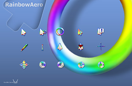 Rainbow Aero - 图标指针 - 致美化