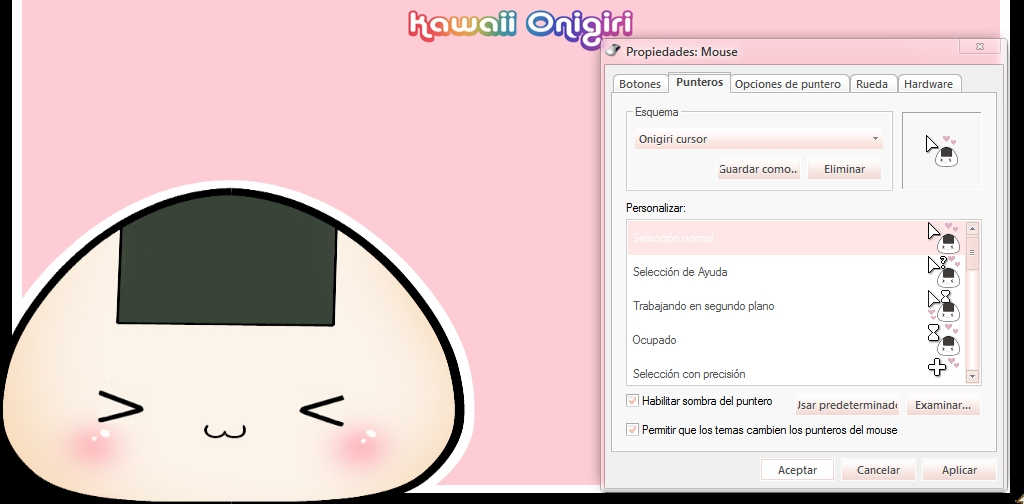 Onigiri Kawaii - 图标指针 - 致美化