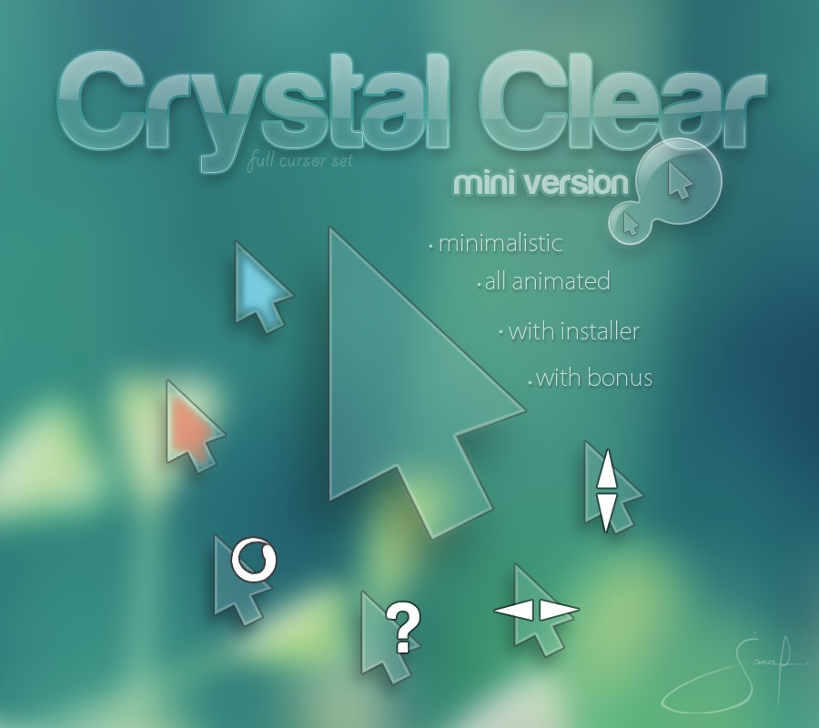 Crystal clear Mini - 图标指针 - 致美化