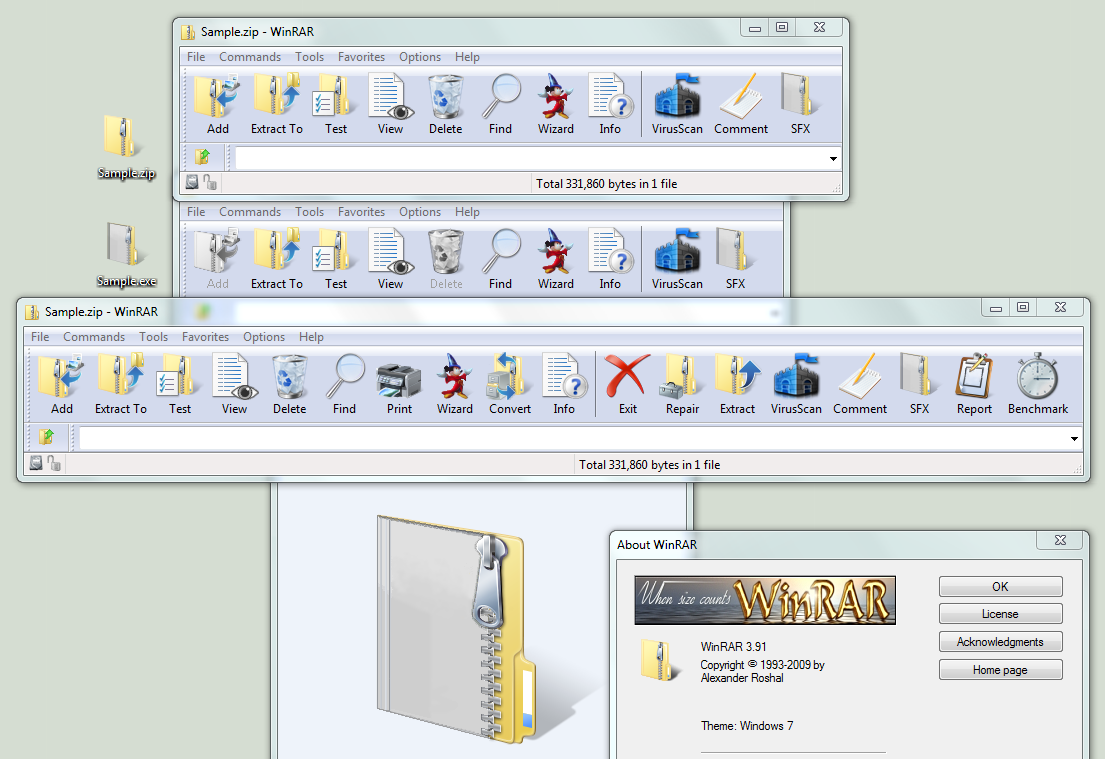 Windows7 WinRAR主题 - 软件皮肤 - 致美化