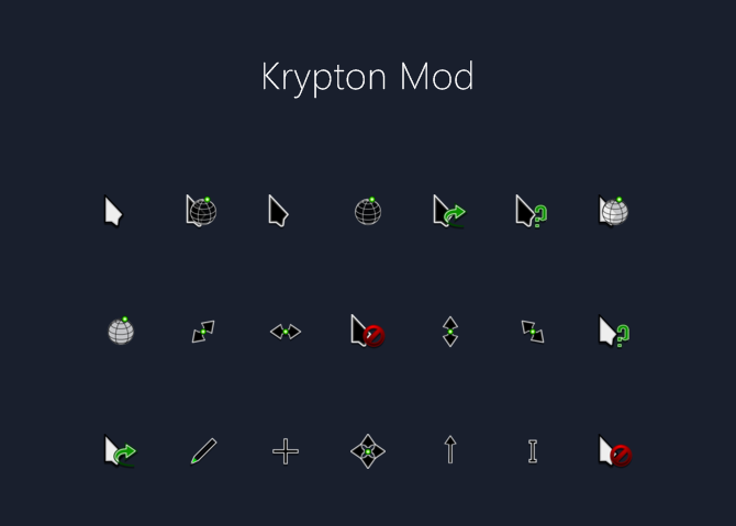 Krypton Mod Cursors - 图标指针 - 致美化