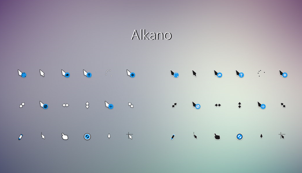Alkano BW Cursors - 图标指针 - 致美化