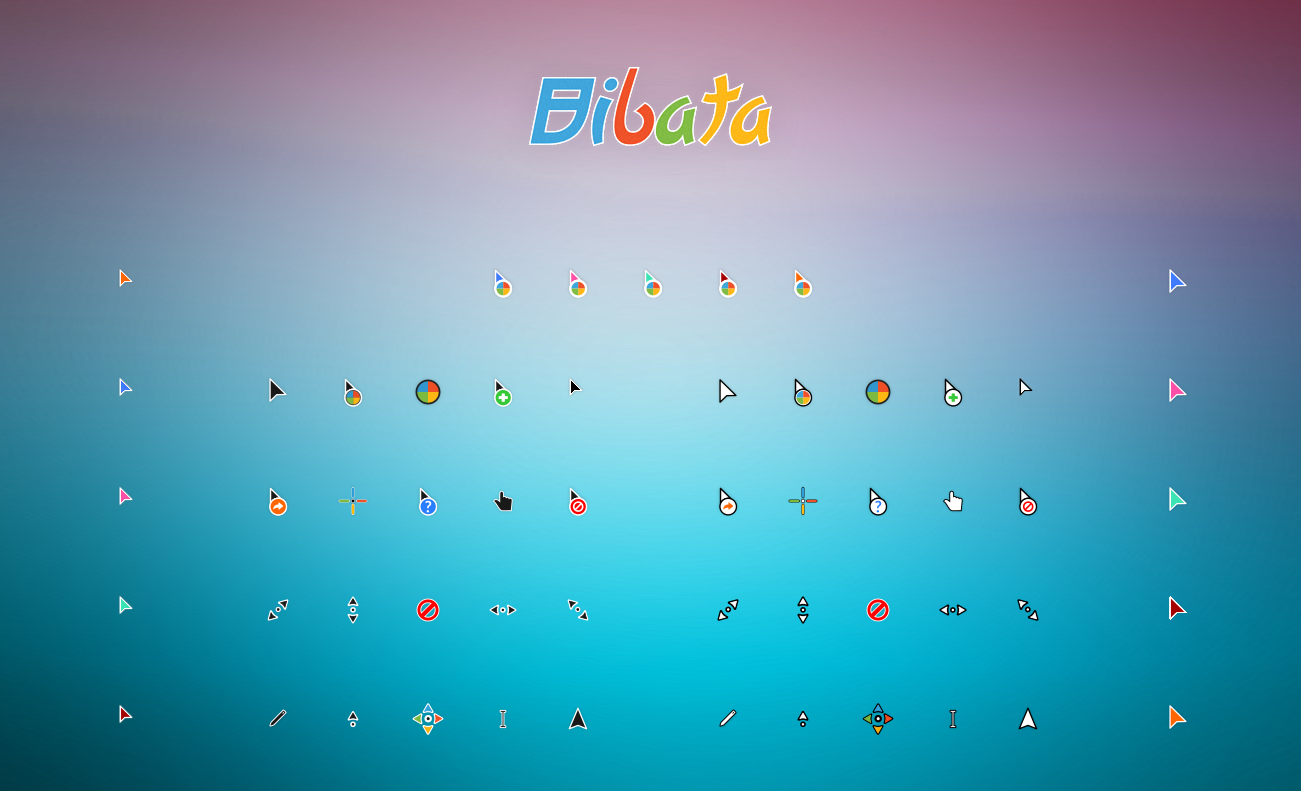 Bibata 鼠标指针套装 - 图标指针 - 致美化
