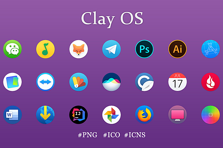 MAC风格软件图标 Clay OS 9 - 图标指针 - 致美化