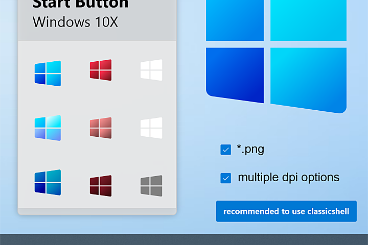 Windows 10x 开始按钮 - 图标指针 - 致美化