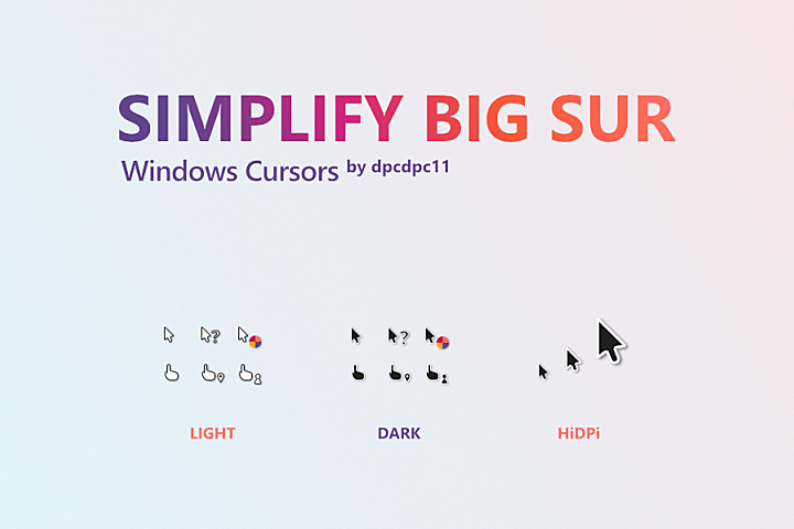 简约 Big Sur 指针 - 图标指针 - 致美化