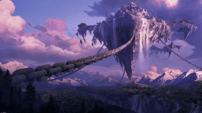 游戏场景 浮动的城市 动态壁纸 - 动态壁纸 - 致美化