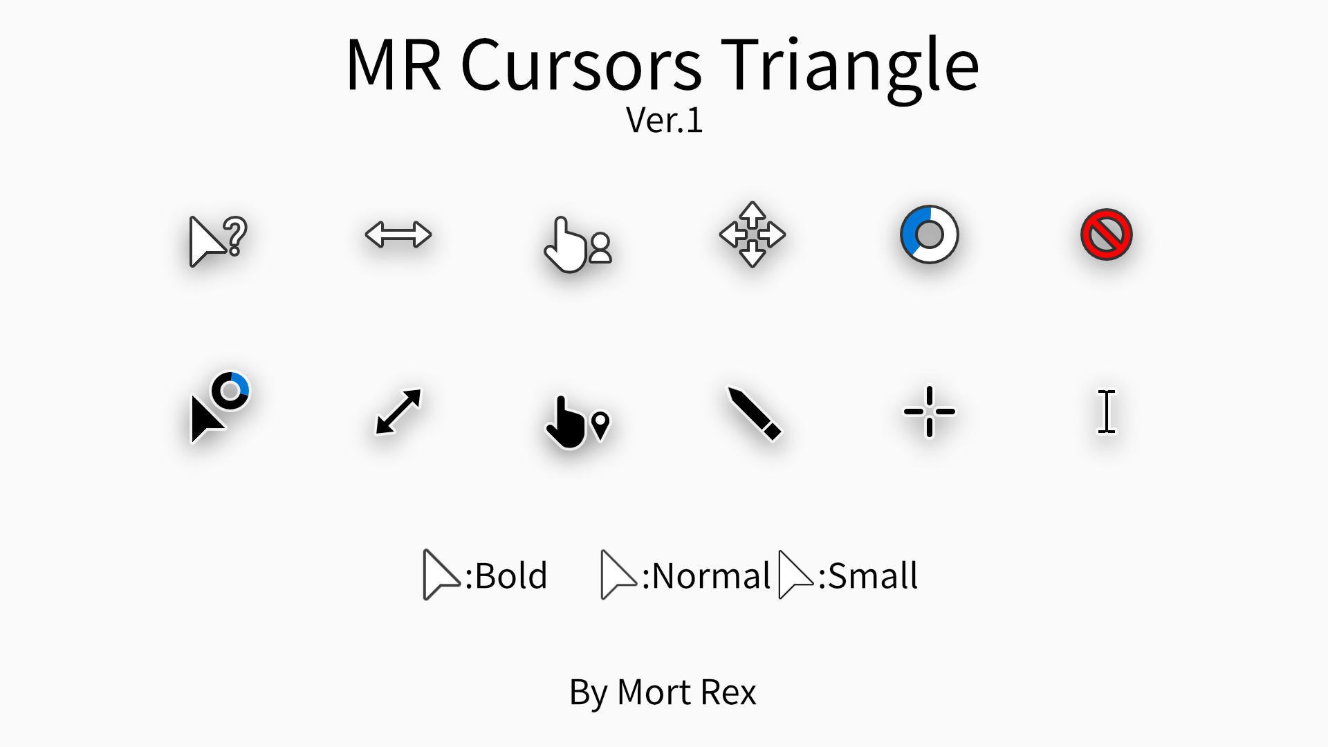 简约黑白指针 MR Cursors Triangle Ver.1 - 图标指针 - 致美化