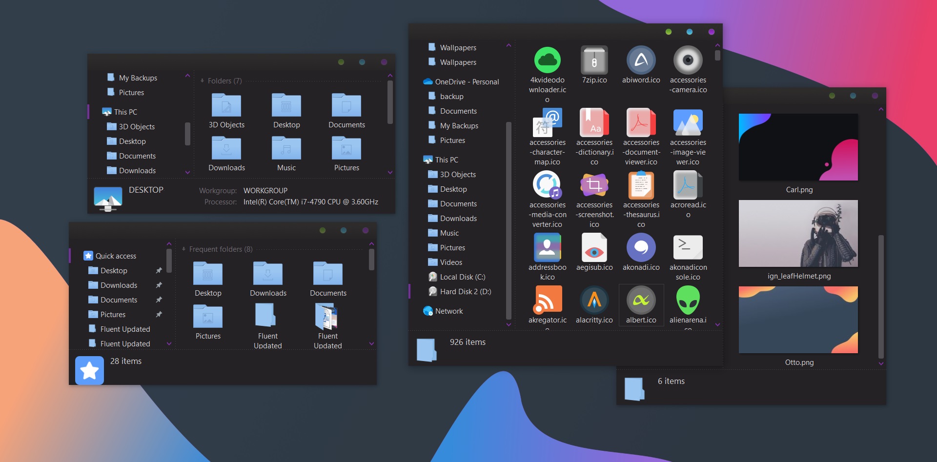 Fluent磨砂风格多色图标包 - 图标指针 - 致美化