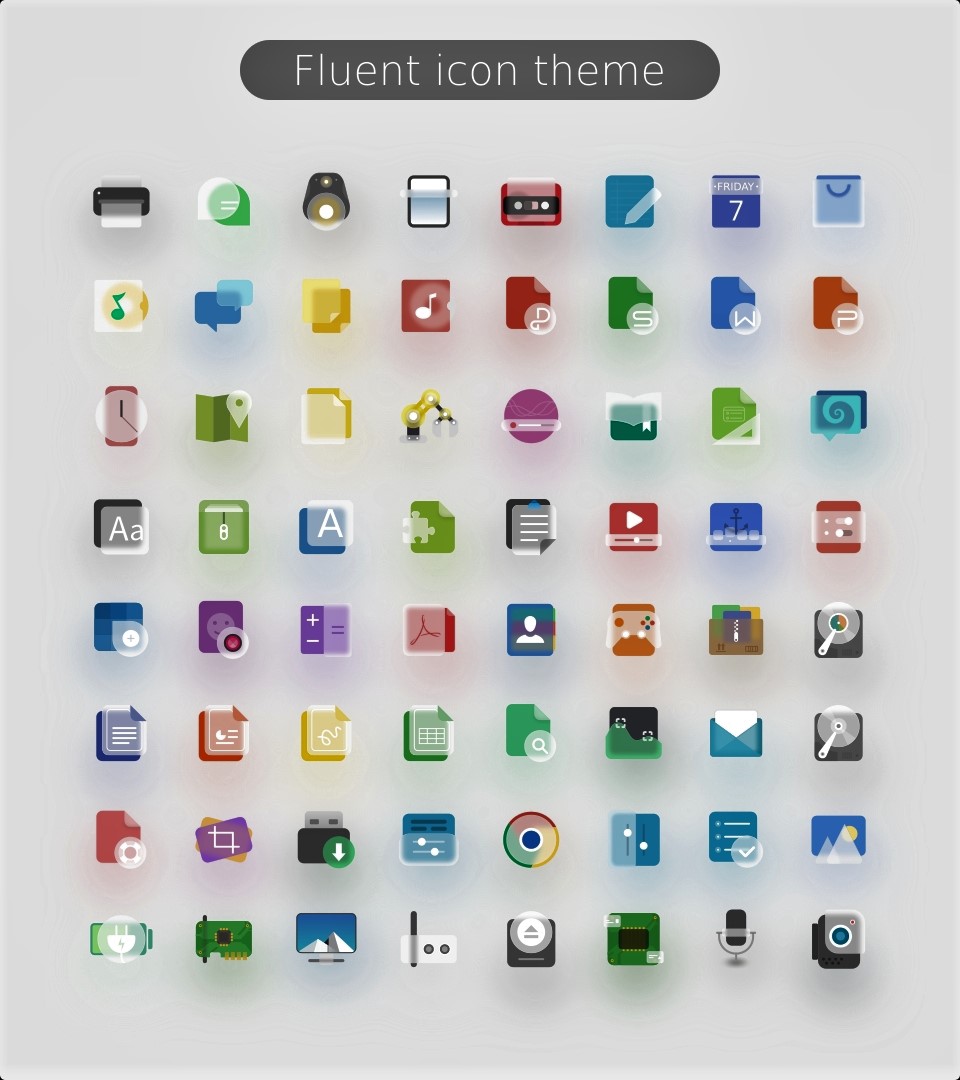 Fluent磨砂风格多色图标包 - 图标指针 - 致美化