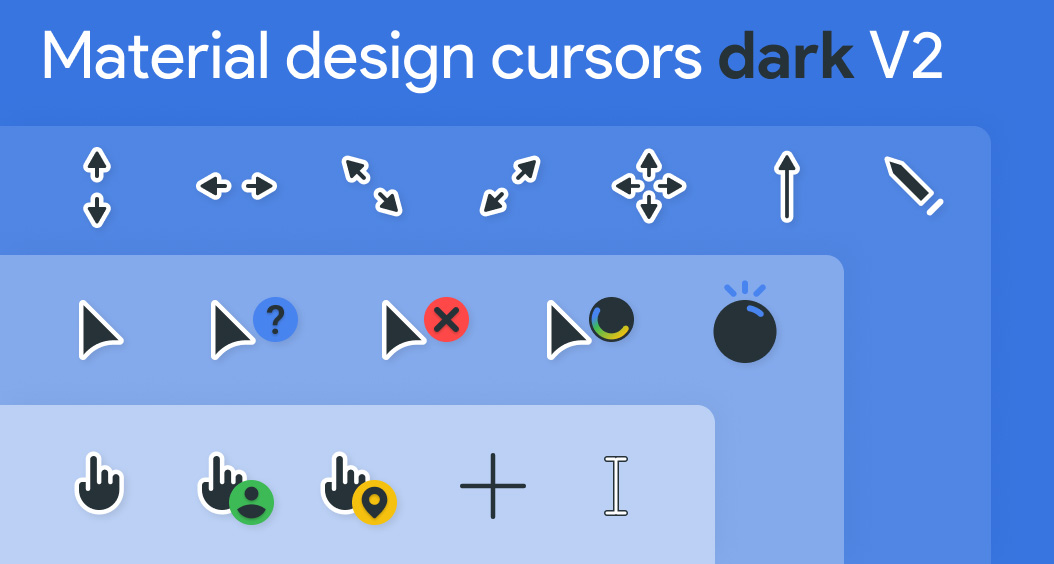Material Design Cursor V2版 - 图标指针 - 致美化