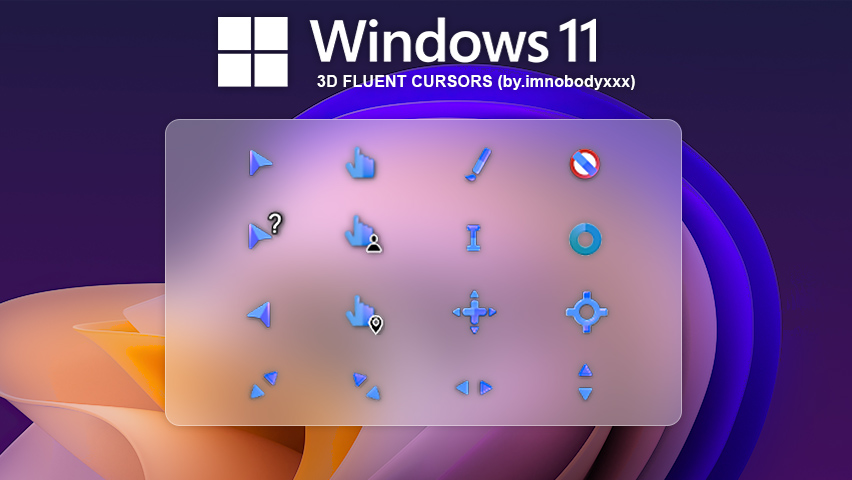 Win11 3D Fluent 光标 - 图标指针 - 致美化