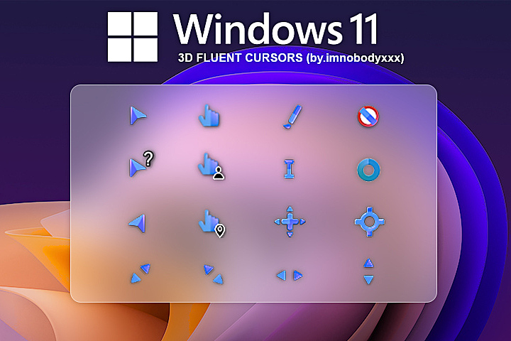 Win11 3D Fluent 光标 - 图标指针 - 致美化