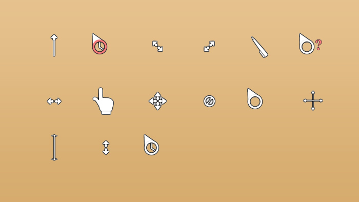 柔和白色水滴光标 - 图标指针 - 致美化