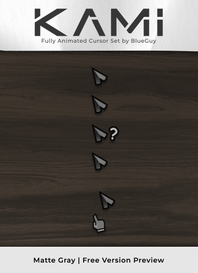 Kami v2 哑光灰炫动光标 - 图标指针 - 致美化