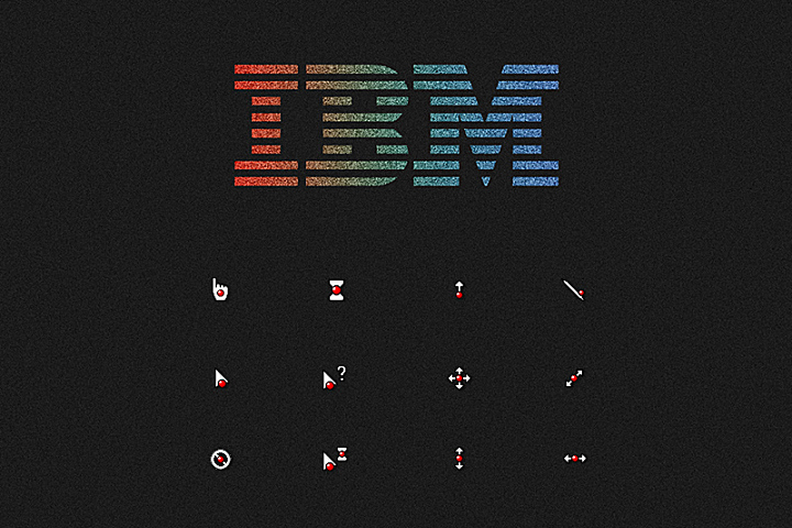 IBM 白色红点光标 - 图标指针 - 致美化