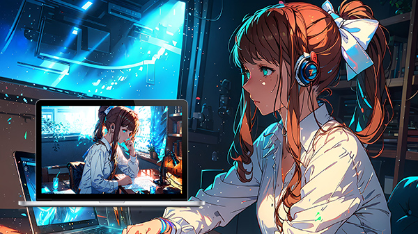 心跳文学部 莫妮卡·沉思 壁纸 - 电脑壁纸 - 致美化