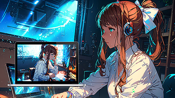 心跳文学部 莫妮卡·沉思 壁纸 - 电脑壁纸 - 致美化