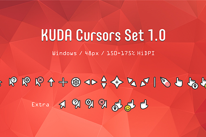 简约复古风格光标 KUDA - 图标指针 - 致美化