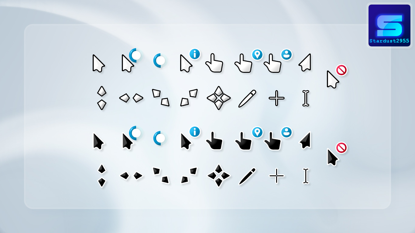 简约现代风格光标 Monolith - 图标指针 - 致美化