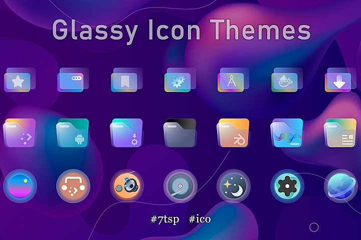 Glassy Icon Themes - 图标指针 - 致美化