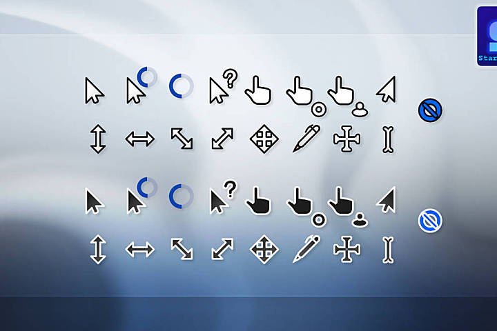 宝石蓝简约光标 - 图标指针 - 致美化